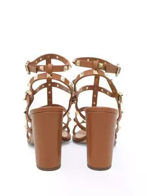 Valentino Garavani Rockstud Caged Sandals - Brown