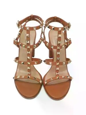 Valentino Garavani Rockstud Caged Sandals - Brown