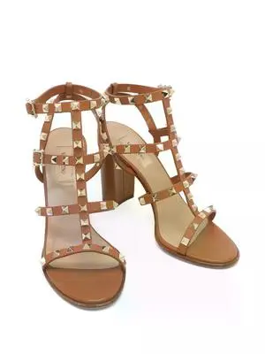 Valentino Garavani Rockstud Caged Sandals - Brown