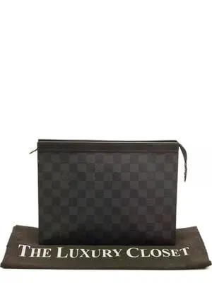 LOUIS VUITTON Mm Voyage Damier Graphite Clutch Bag - Black