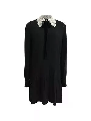 Saint Laurent Lace Collar Mini Dress