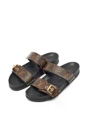 LOUIS VUITTON Bom Dia Monogram Slides