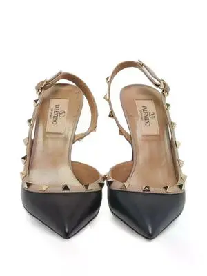 Valentino Garavani Rockstud Leather Slingback Pumps