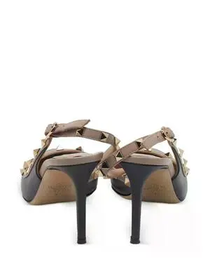 Valentino Garavani Rockstud Leather Slingback Pumps