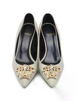 Versace Medusa Plaque Pointed-toe Pumps
