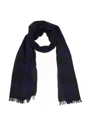 TOM FORD Check-pattern Fringed Scarf