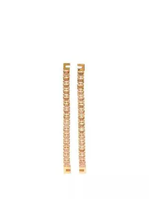 Elisabetta Franchi Tone Logo Plaque Drop Earrings - Gold