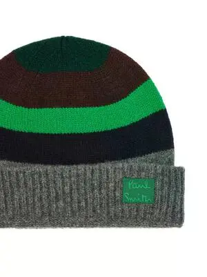 Paul Smith Wool Beanie With Signature Stripe