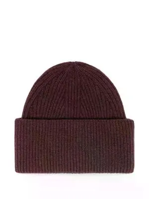 LANEUS Ribbed-knit Beanie Hat - Purple