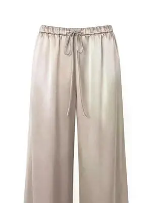 Liviana Conti Drawstring-waist Satin-finish Palazzo Pants