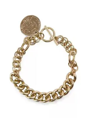 Liviana Conti Coin-pendant Chunky-link Bracelet - Gold
