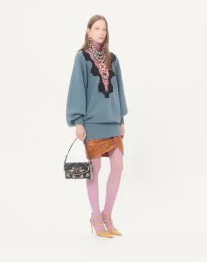 Valentino Garavani Devain Small Embroidered Shoulder Bag