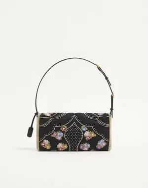 Valentino Garavani Devain Small Embroidered Shoulder Bag