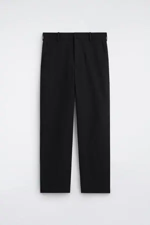 Cos Cotton Relaxed-fit Wide-leg Pants Black