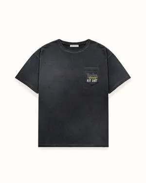 DUKE + DEXTER Dr4 Eat Dirt Washed Pocket T-shirt - Black