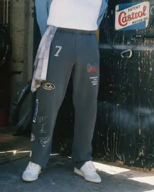 DUKE + DEXTER Dr4 Embroidered Washed Sweat Pant
