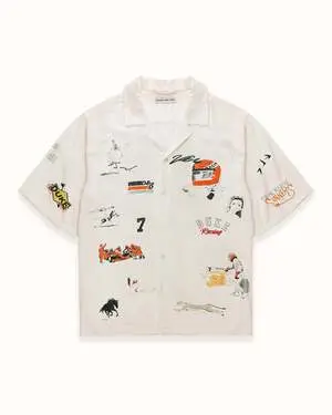 DUKE + DEXTER Dr4 Sketch Short Sleeve Shirt - Ecru