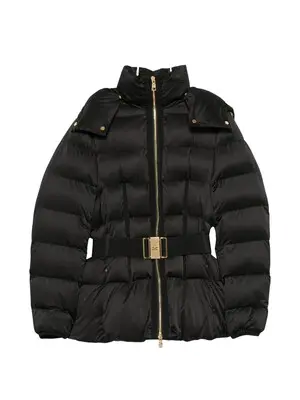 Elisabetta Franchi Down Jacket With Hood And Belt