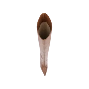 L'AGENCE Lafayette Knee-high Stiletto Boots - Dark Tan Lizard