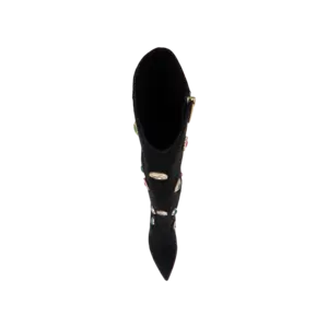 L'AGENCE Concourse Embellished Suede Knee-high Boots