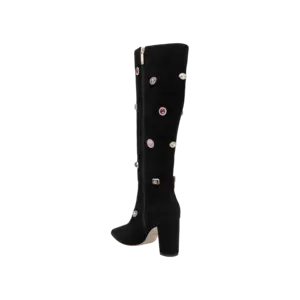 L'AGENCE Concourse Embellished Suede Knee-high Boots