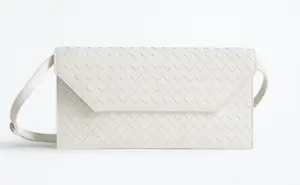 Bottega Veneta Intrecciato Piccolo Envelope Pouch - Alabaster