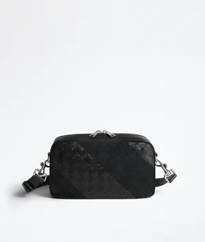 Bottega Veneta Small Intrecciato Camera Bag - Black