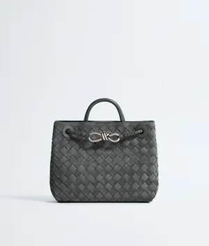 Bottega Veneta Small Andiamo - Obsidian Gray