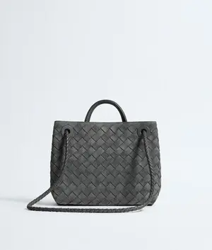 Bottega Veneta Small Andiamo - Obsidian Gray
