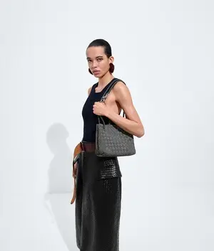 Bottega Veneta Small Andiamo - Obsidian Gray