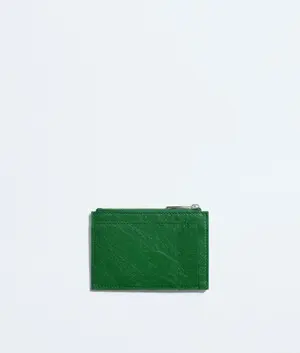 Bottega Veneta Woven Mycelium Zipped Card Case