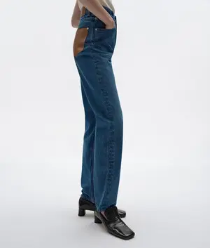 Bottega Veneta Medium Indigo Straight Leg Jeans
