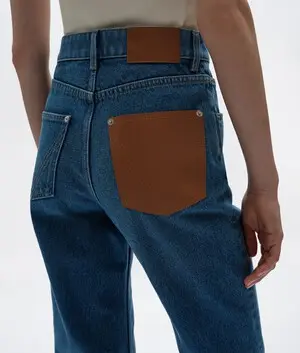 Bottega Veneta Medium Indigo Straight Leg Jeans