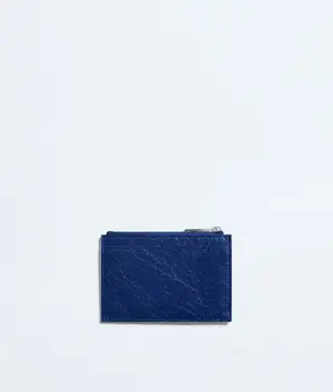 Bottega Veneta Woven Mycelium Zipped Card Case