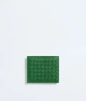 Bottega Veneta Woven Mycelium Bi-fold Wallet