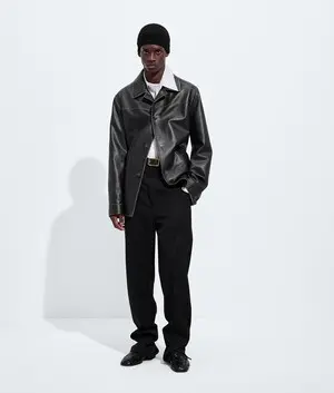 Bottega Veneta Weathered Leather Coat