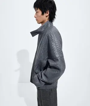 Bottega Veneta Intrecciato Leather Jacket