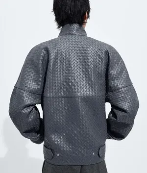 Bottega Veneta Intrecciato Leather Jacket