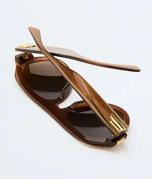 Bottega Veneta Mitre Aviator Sunglasses