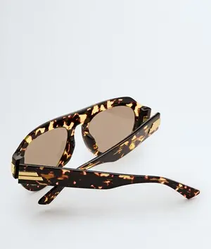 Bottega Veneta Mitre Aviator Sunglasses