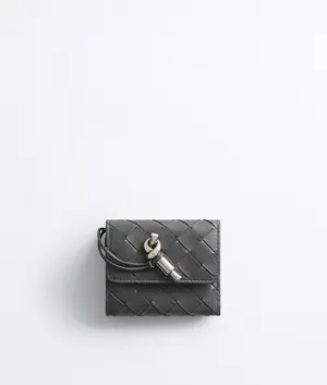 Bottega Veneta Andiamo Tri-fold Wallet - Obsidian Gray