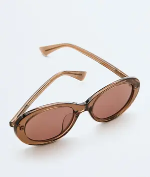 Bottega Veneta Classic Oval Sunglasses - Brown/brown