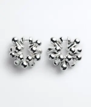 Bottega Veneta Blown Earrings - Silver