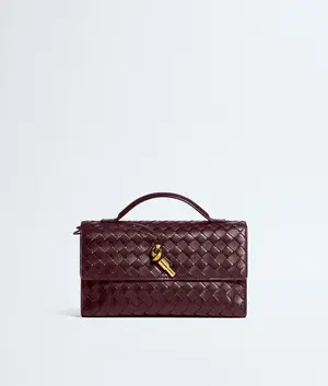 Bottega Veneta Andiamo Clutch 25 - Deep Mahogany
