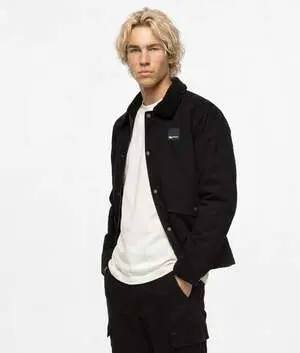 KL JEANS Coated Cotton Jacket - Black