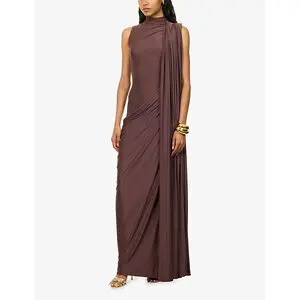 DEME Brente Draped Stretch-jersey Maxi Dress