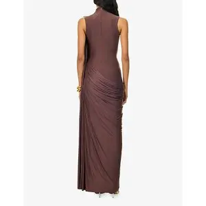 DEME Brente Draped Stretch-jersey Maxi Dress