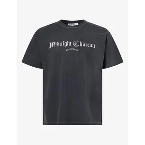 DUKE + DEXTER Mc Chess Washed Graphic-print Cotton T-shirt - Black