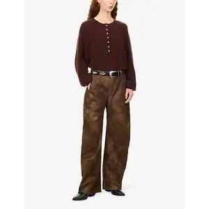 Free People Porta Henley-collar Cashmere Jumper
