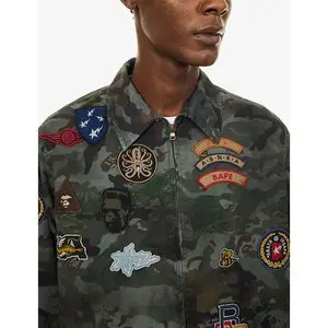 A BATHING APE Hybrid Camo Multi Badge Cotton Jacket